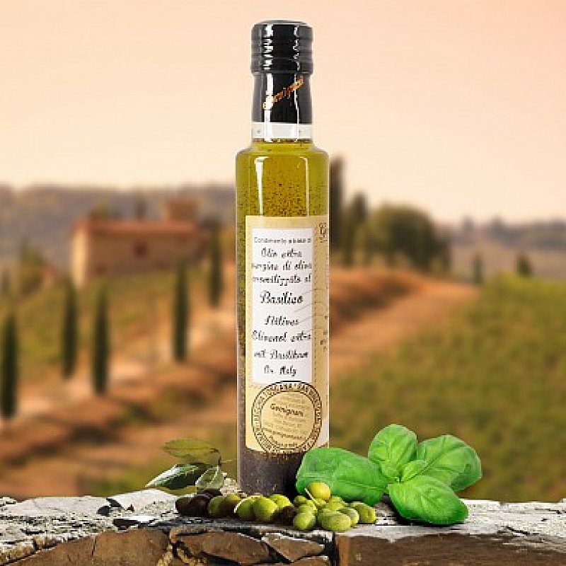 Olio Extra Vergine Basilico - Olivový olej z Itálie - Gustini.cz ...